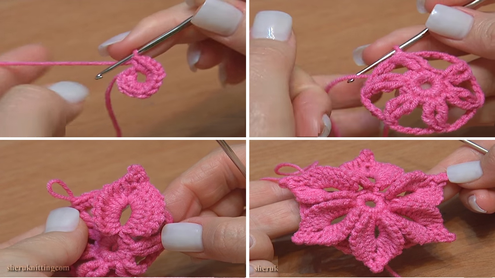 Crochet 3D Flower Tutorial – Page 2 – Design Peak