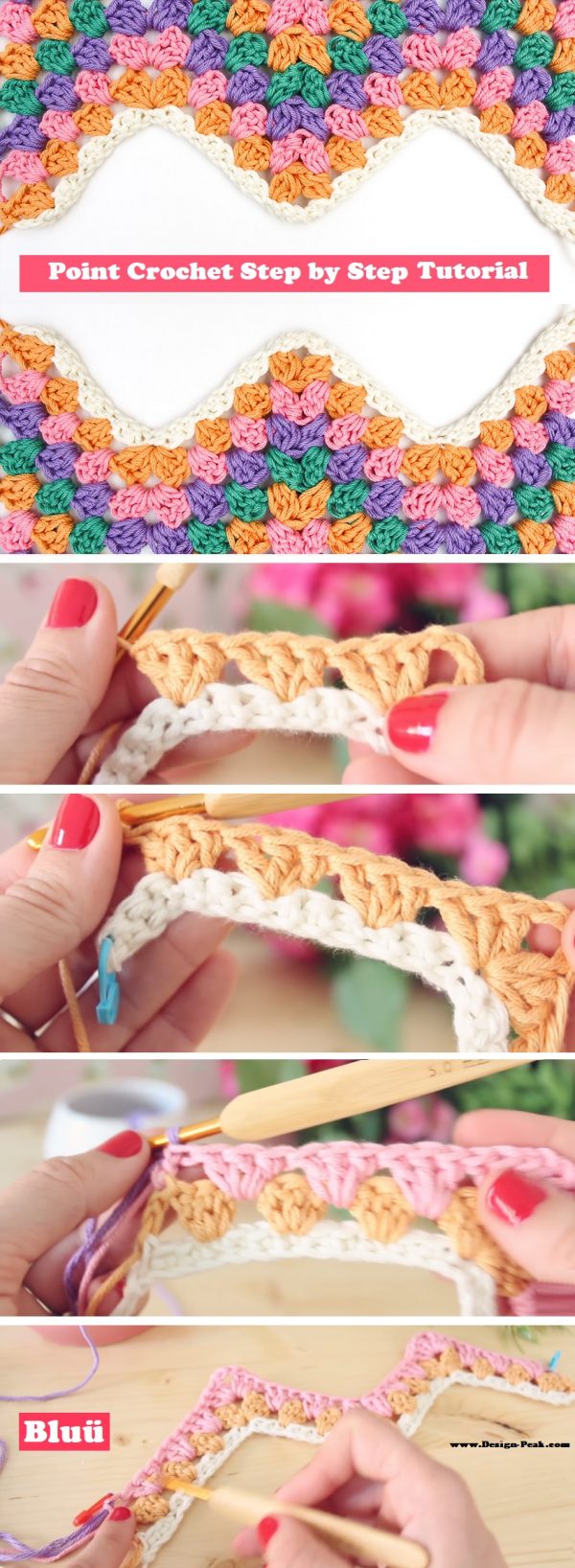 Point Crochet Step by Step Tutorial – Design Peak