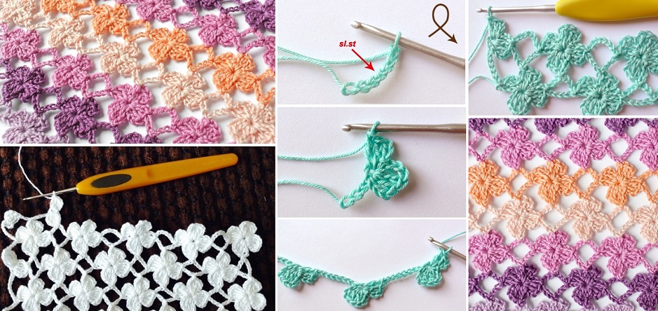 Crochet Flower Stitch Pattern - Design Peak