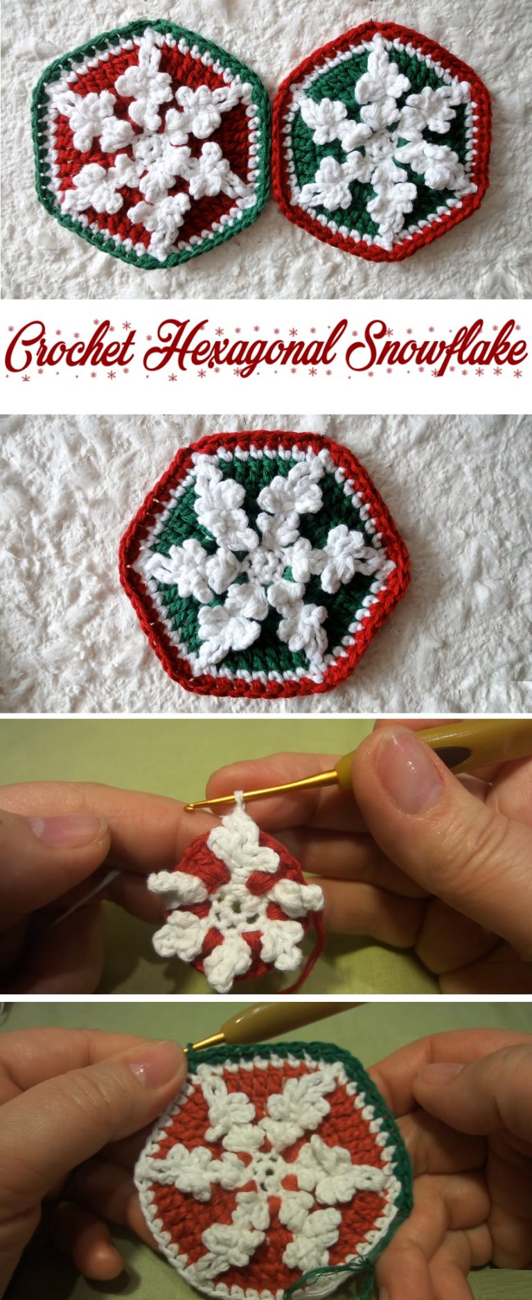 Crochet Hexagonal Snowflake – Design Peak