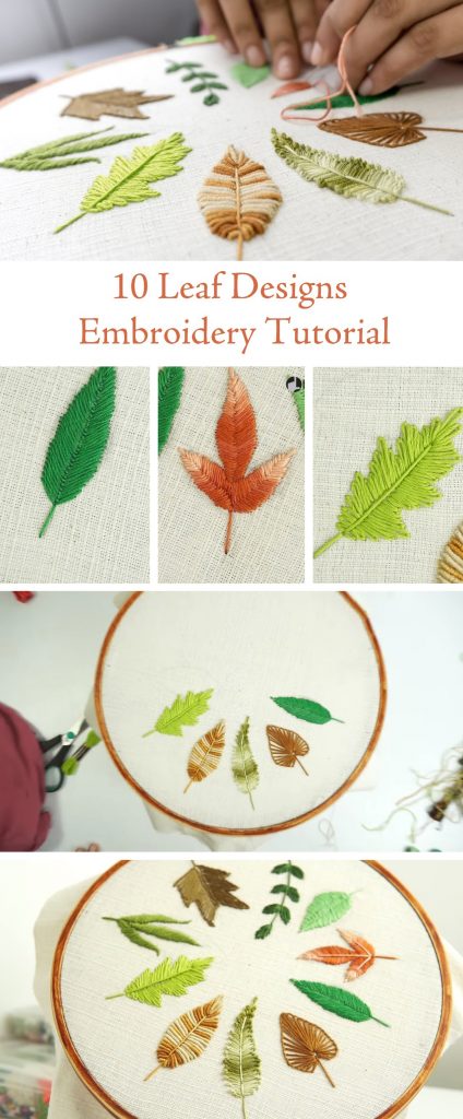 10 Leaf Designs – Hand Embroidery Tutorial – Design Peak