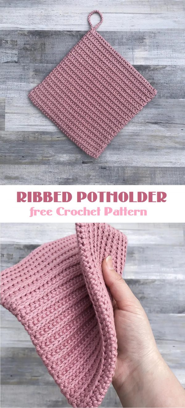 Ribbed Potholder Free Crochet Pattern – Design Peak