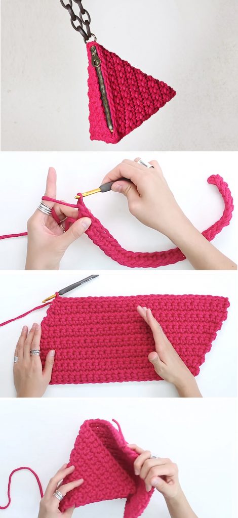 Crochet Pyramid Zipper Pouch – Design Peak
