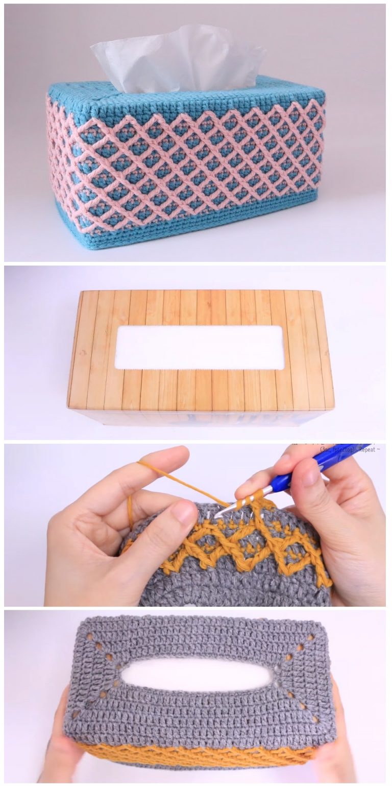 Crochet Tissue Box Cover – Design Peak
