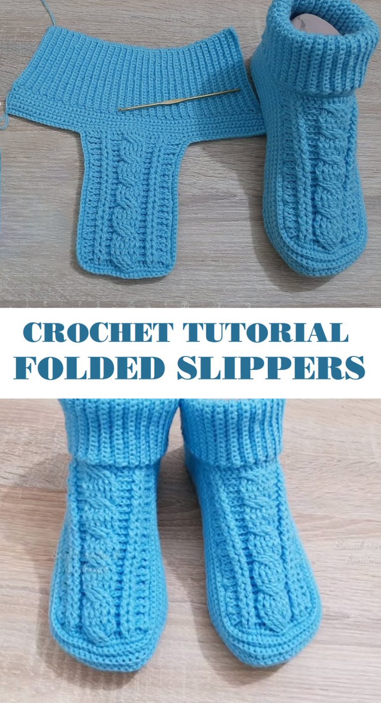 Free Crochet Tutorial – Folded Slippers – Design Peak