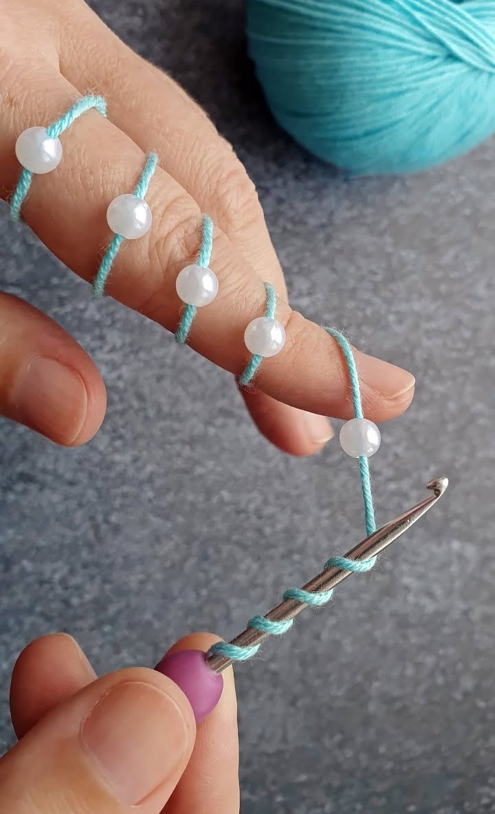 Crochet Flower with Beads – Design Peak