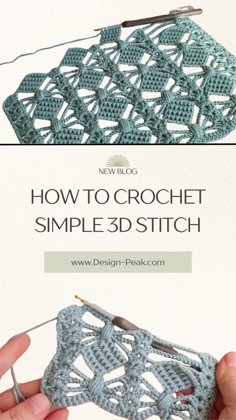 How to Crochet Simple 3D Stitch – Design Peak