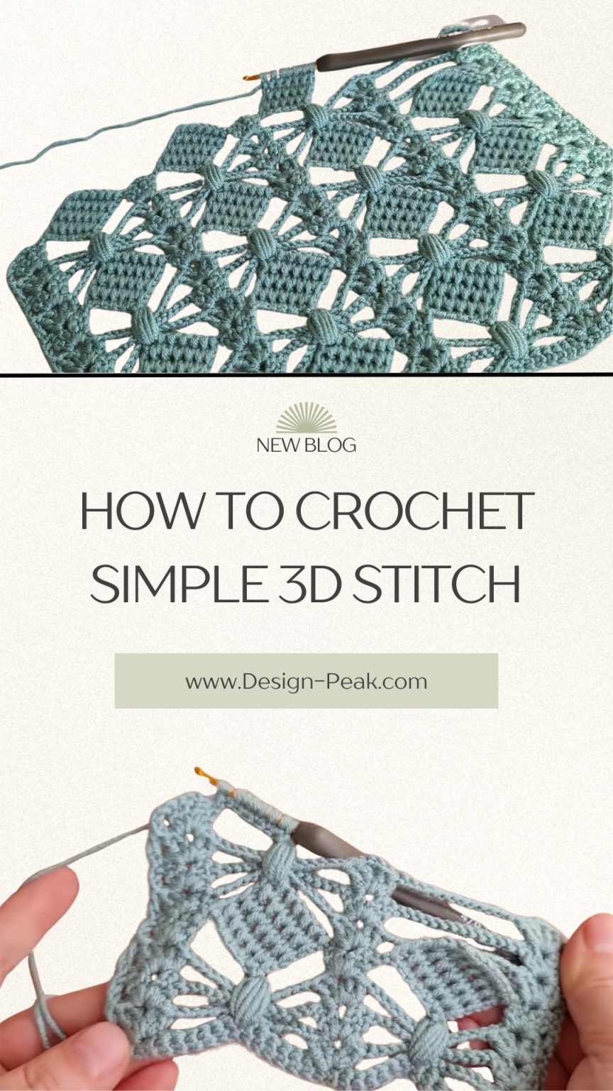 How to Crochet Simple 3D Stitch – Design Peak
